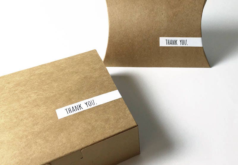 18 Narrow Stickers Thank You Stickers Thank You Label Gift | Etsy
