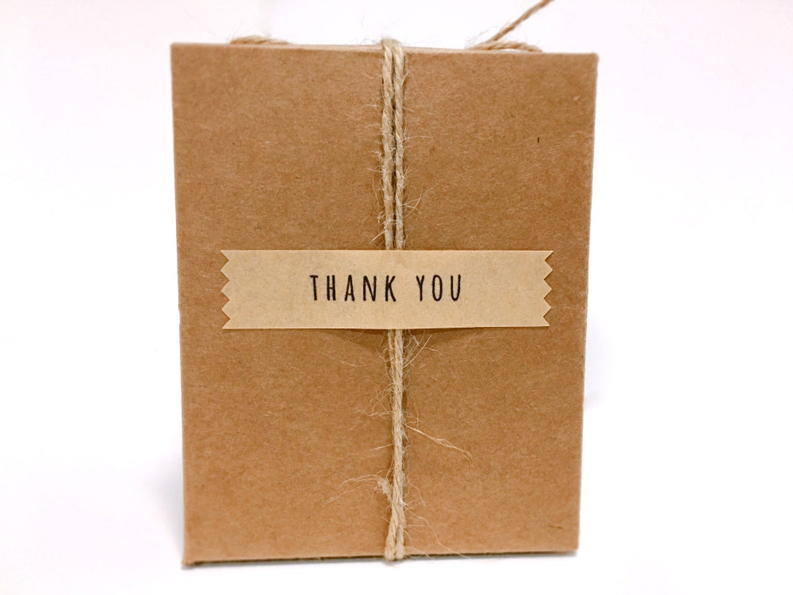 25 Thank You Tear-off Kraft Stickergift Labelfavor - Etsy