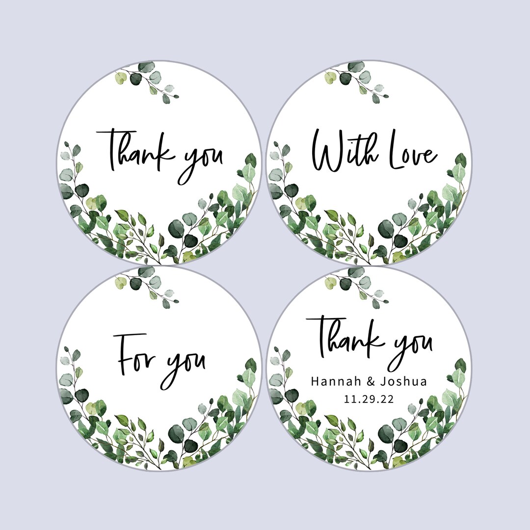 Greenery Sticker for Wedding, Baby Shower Sticker, Bridal Shower Labels ...