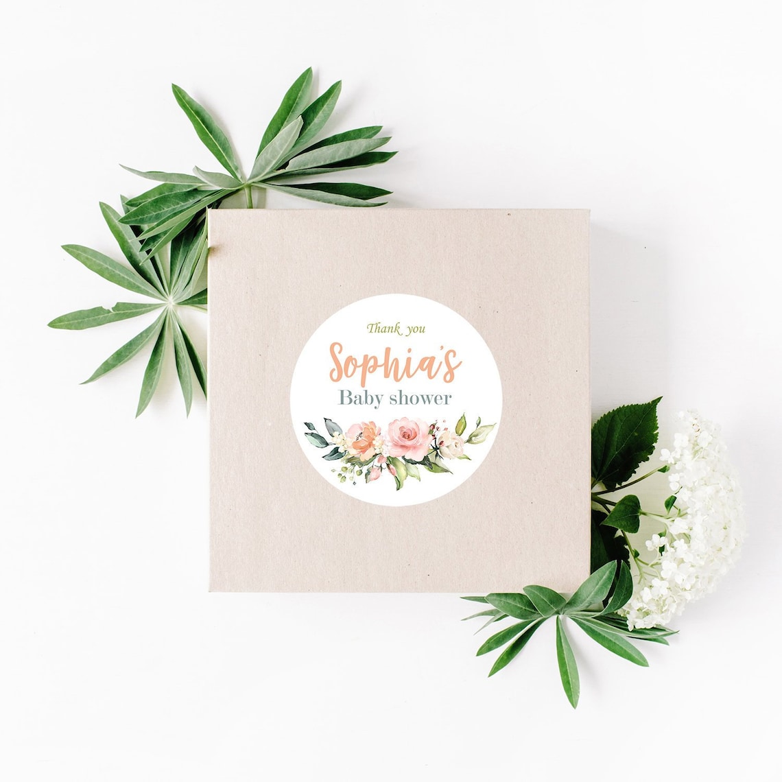 24 Floral Baby Shower Stickers Flower Baby Shower Label Baby - Etsy