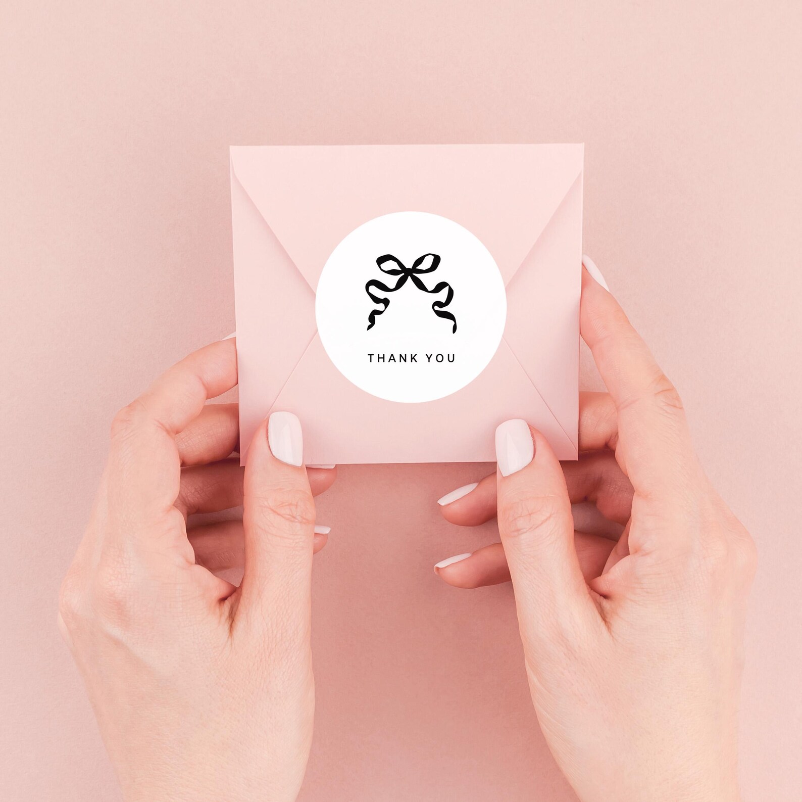 Black Bow Thank You Stickers: Minimalist Elegant Packaging Labels - Etsy