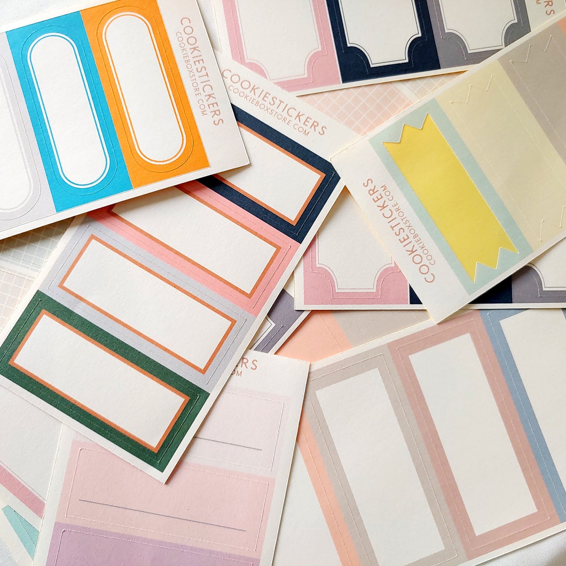 Color Block Blank Stickers, Blank Labels, Planner Sticker, Gift Labels ...