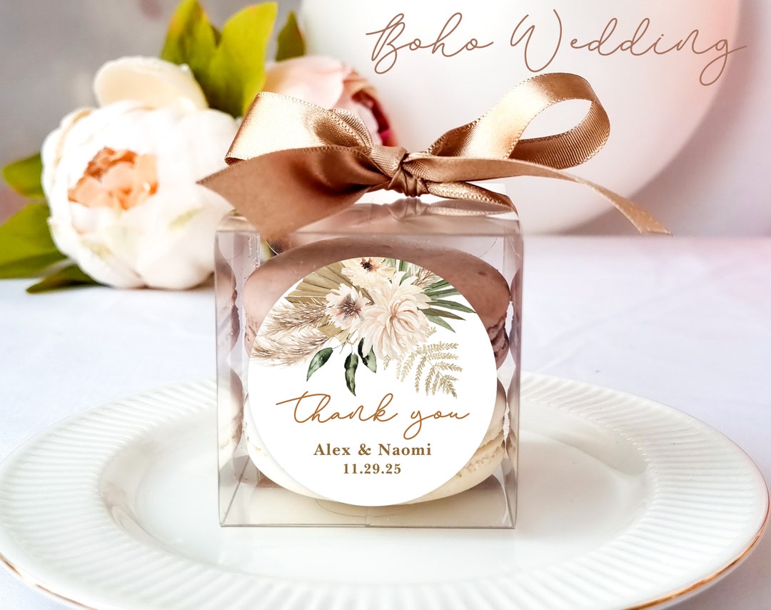 10 Sets of Boho Wedding Favor Macaron Packaging Supplies, Macaron ...