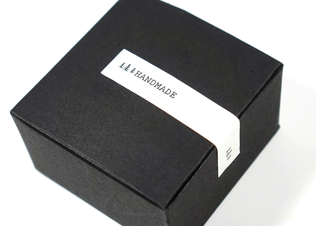 24 Narrow Thank You Stickers, With Love, for You, Handmade, for You ...