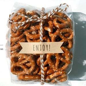 25 Enjoy! Kraft Sticker, Gift Label, Favor Packaging, Gift Packaging ...