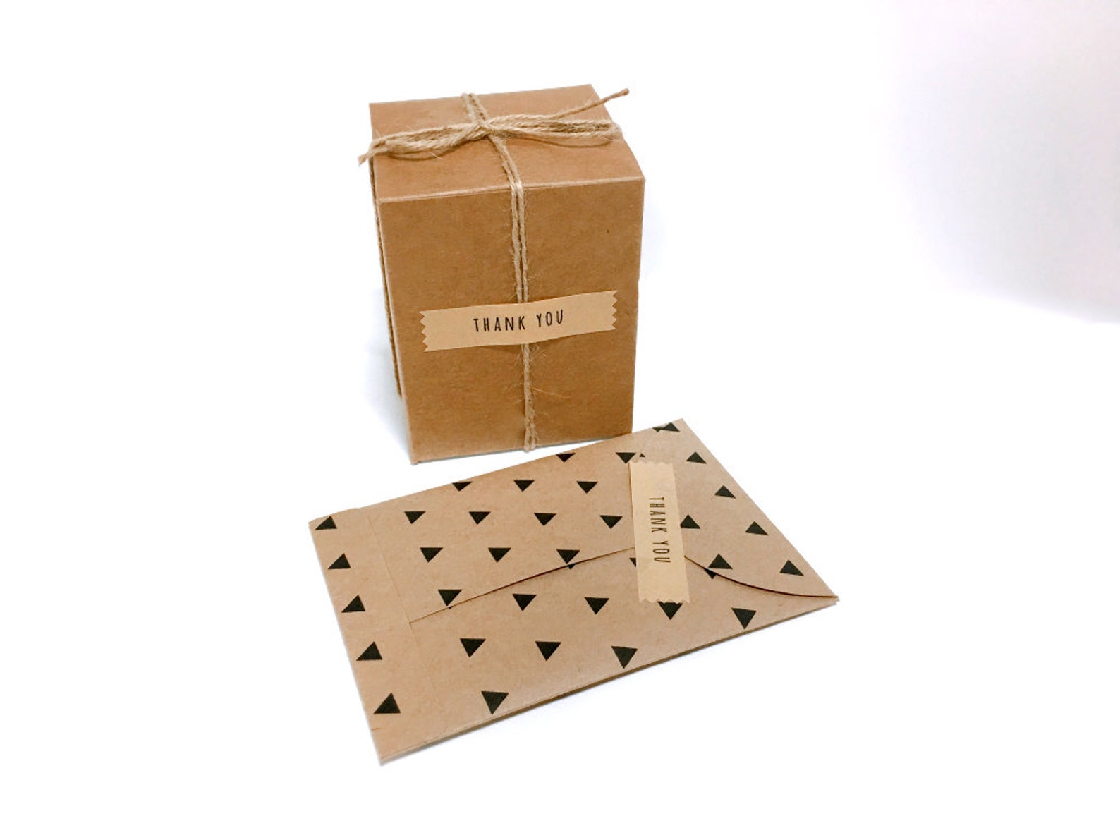 25 Thank you tear-off Kraft stickergift labelfavor | Etsy