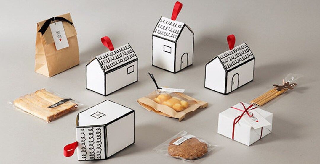 2 House Shape Gift Boxes, Favor Boxes, Cute Gift Box, House Warming ...