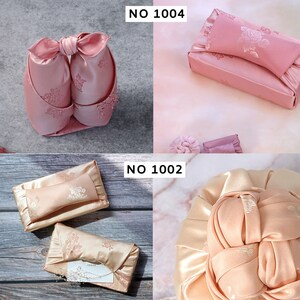 Double-sided Flower Pattern Two-tone Packaging Fabric Reusable Korean ...