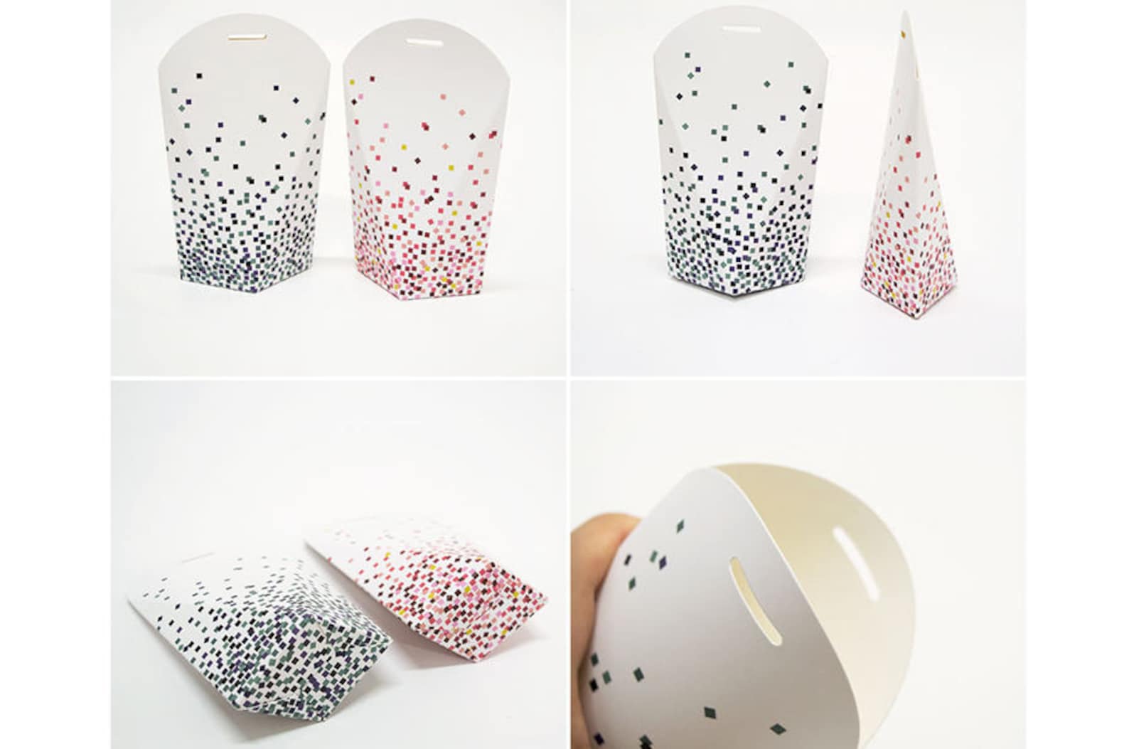 10 Confetti Printed Pouch Boxes Cute Gift Box Party Favor - Etsy