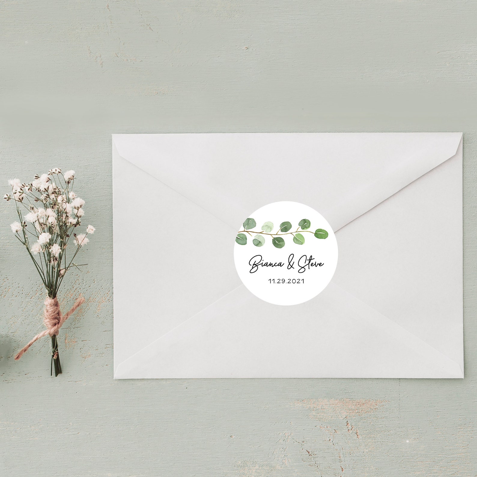 Greenery Sticker Leaf Stickers Personalized Sticker | Etsy