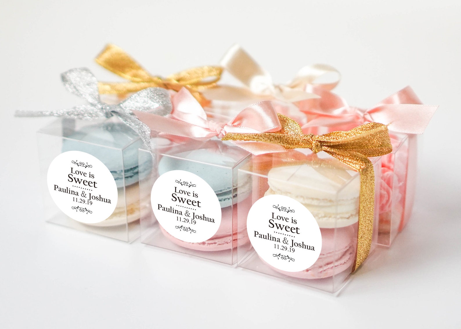 10 Sets of Wedding Clear Macaron Packaging Macaron Box | Etsy