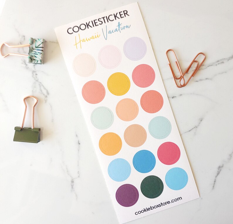 Color Palette Round Sticker Round Label Planner Sticker | Etsy