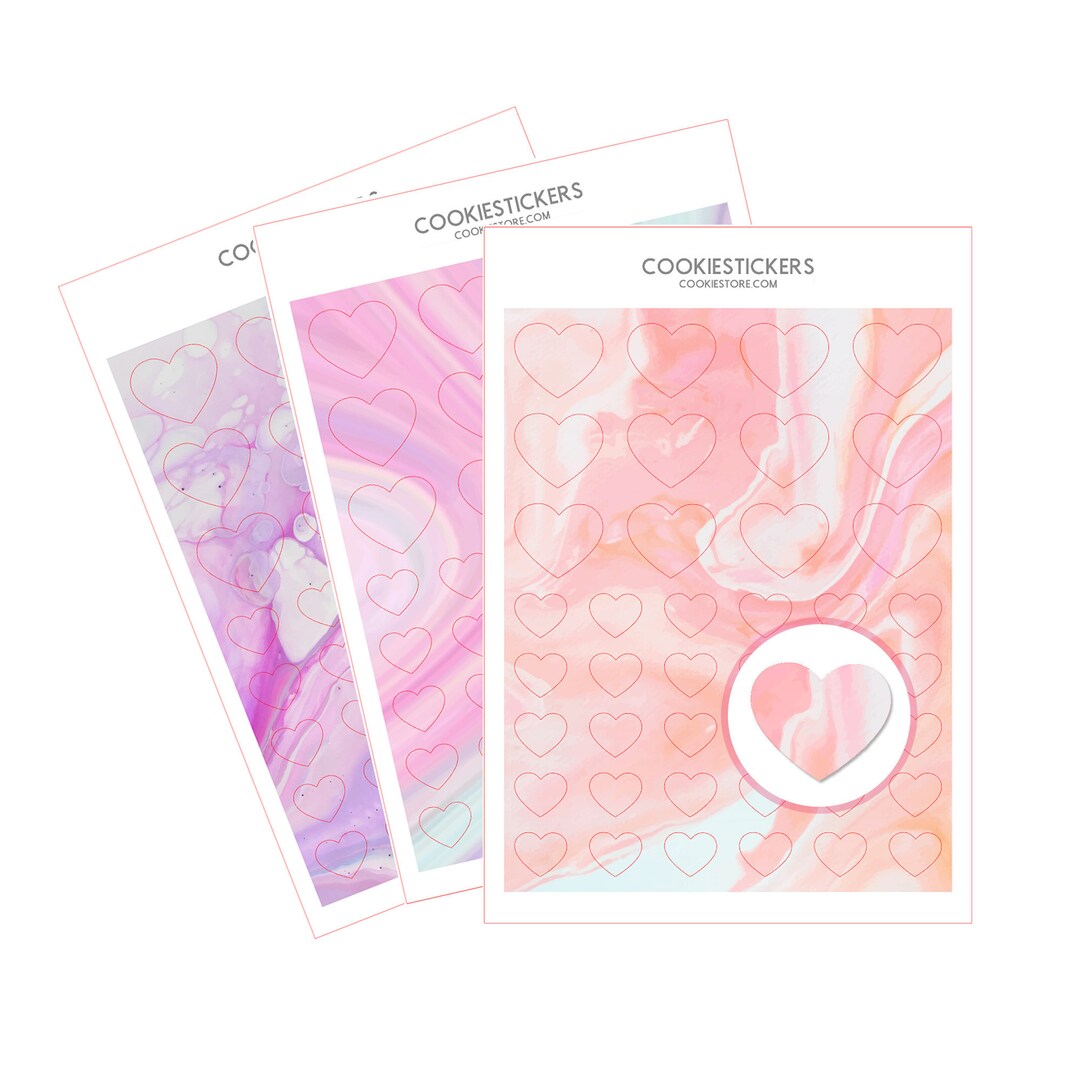 Marble Heart Planner Stickers Cute Planner Sticker Cute - Etsy