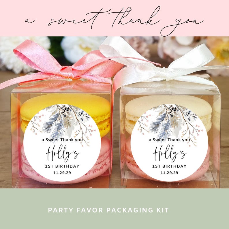 Winter Favor Boxes DIY Kit for Baby Shower and Bridal Shower - Set of ...