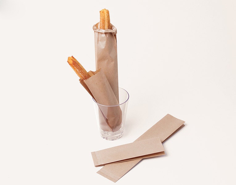 25 Narrow Paper Bags Churros Bags Pretzel Bags Long Paper - Etsy