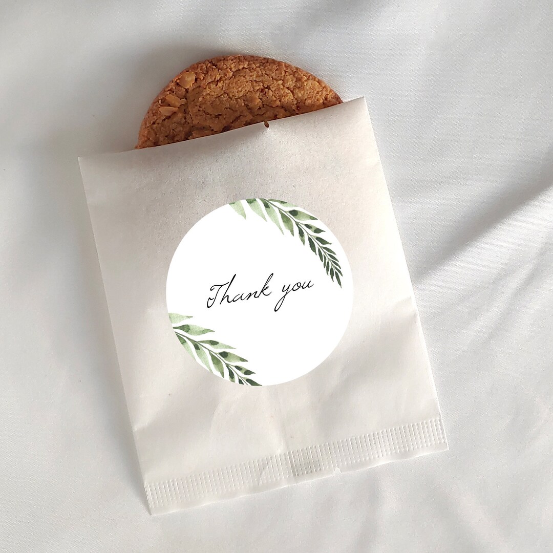 Leaf Greeting Sticker, Thank You Stickers, Handmade Stickers ...