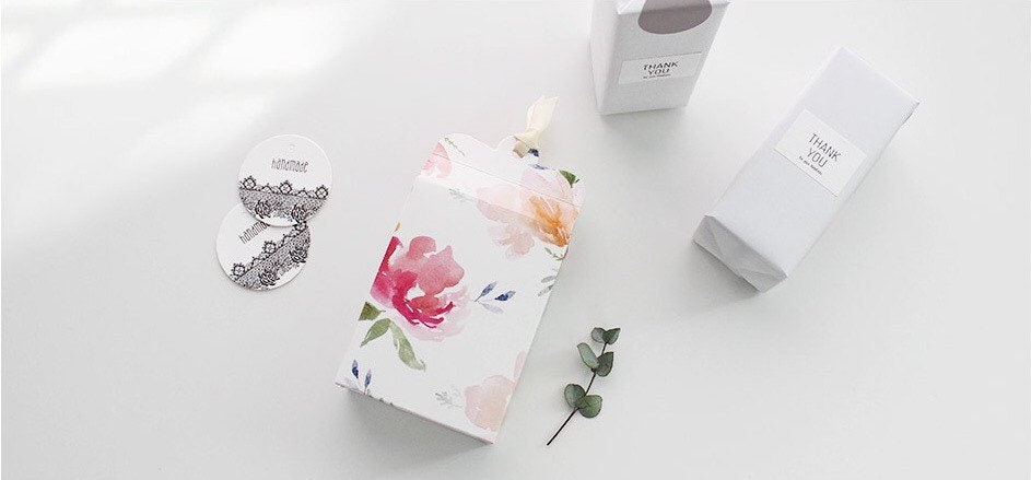 2 Flower Pattern Gift Boxes Gift Box Soap Box Candy Box - Etsy