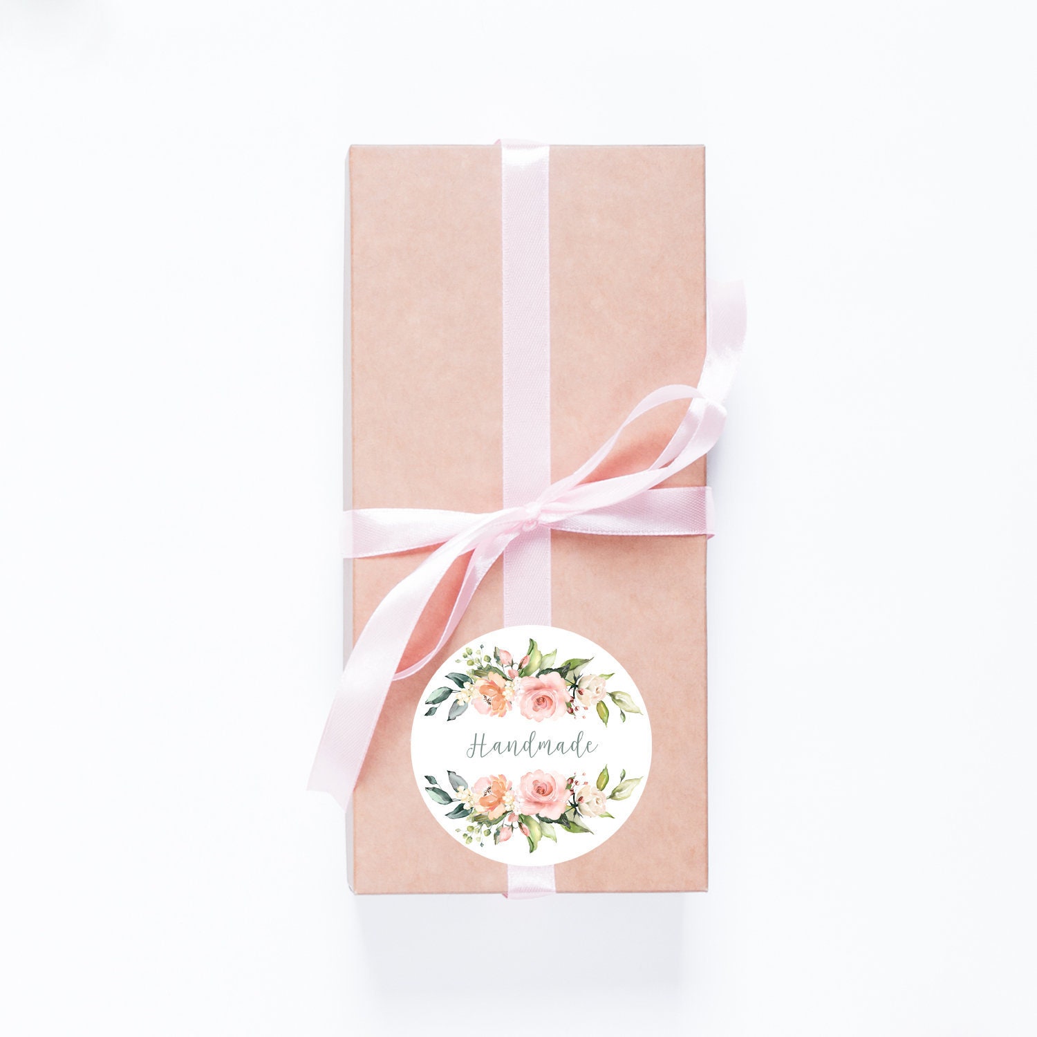 24 Floral Handmade Stickers, Flower Labels, Thank You Stickers ...