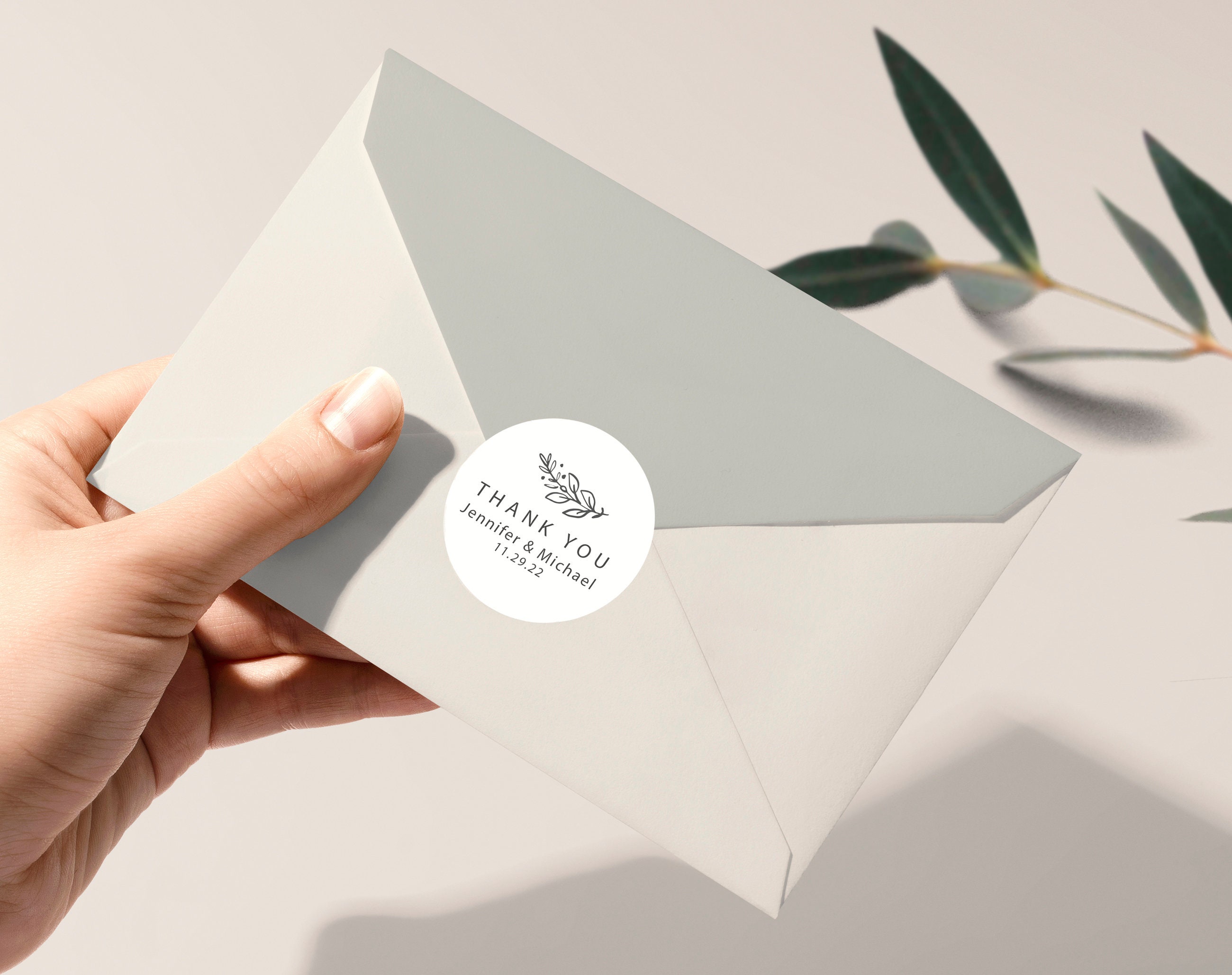 Minimalistic thank you labels handmade business labels | Etsy