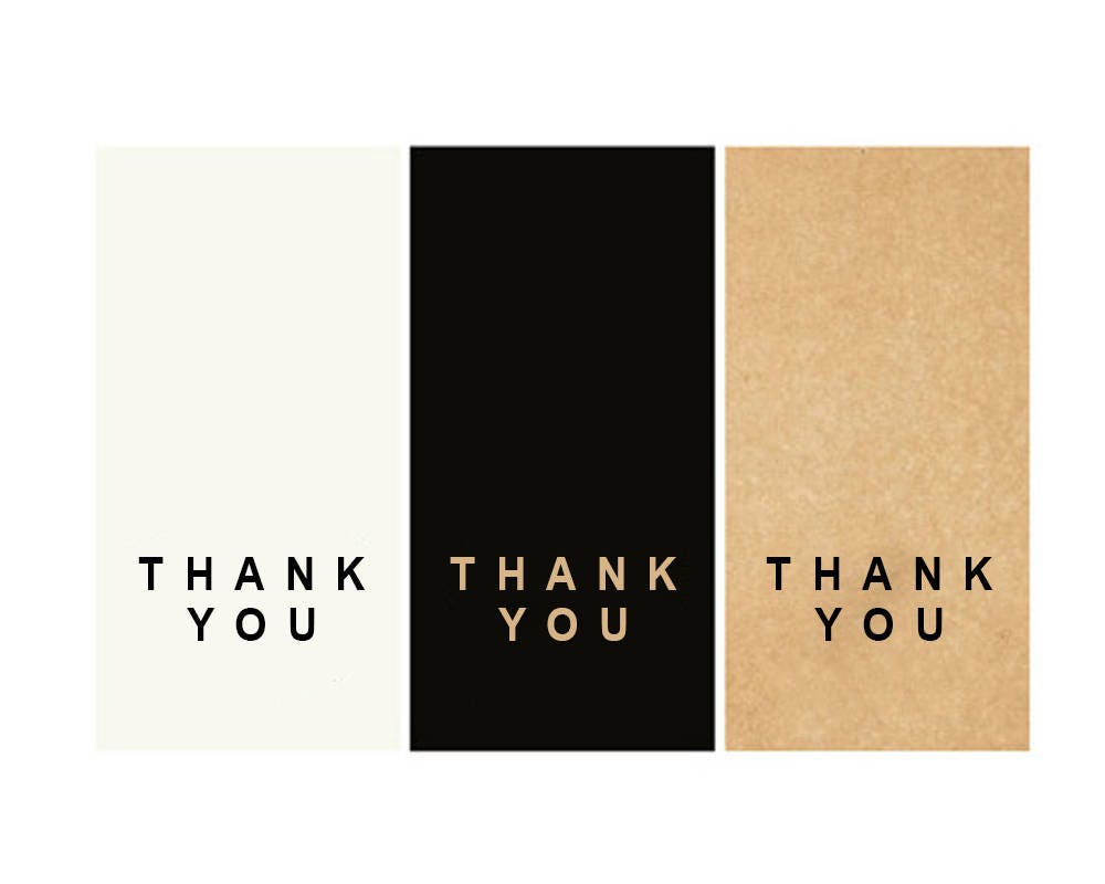 12 Rectangle Thank You Stickers, Thank You Labels, Handmade Sticker ...