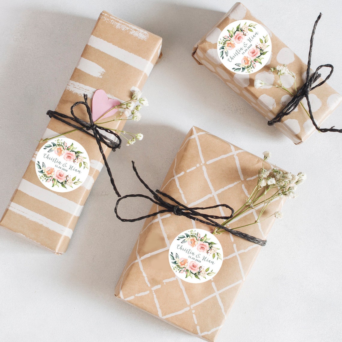 24 Floral Wedding Stickers Flower Wedding Label Wedding | Etsy