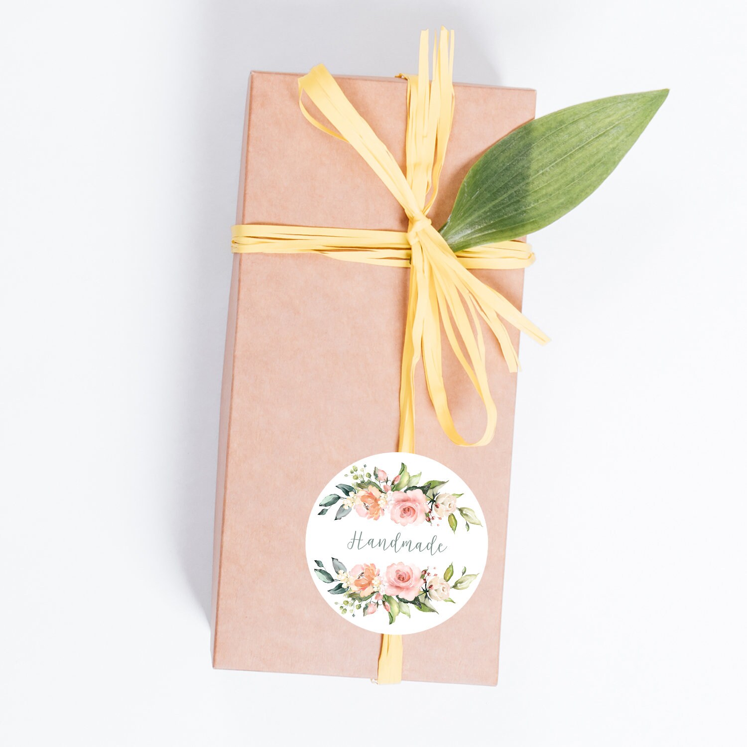 24 Floral Handmade Stickers Flower Labels Thank You - Etsy
