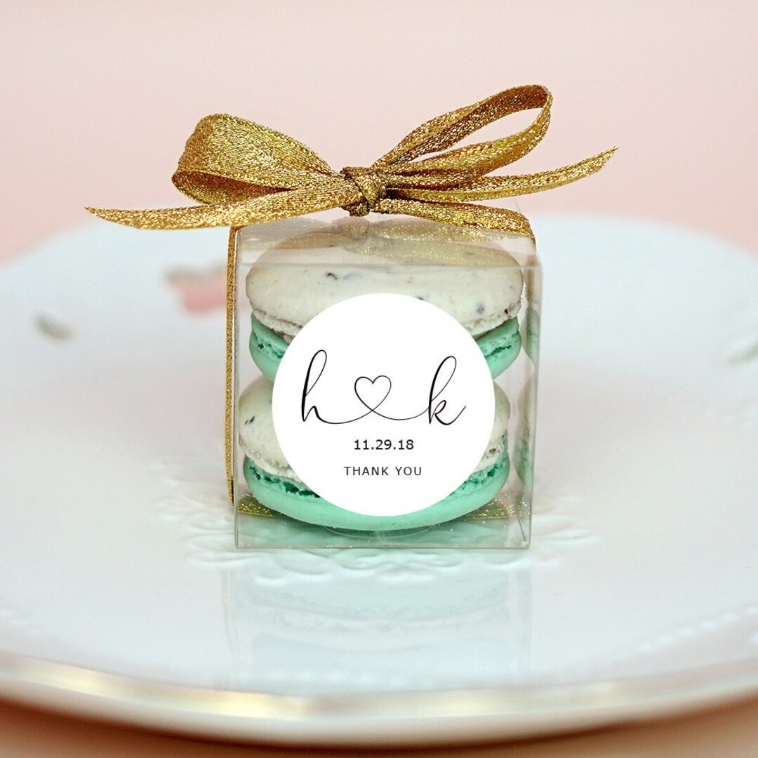 24 Initial Wedding Stickers, Cute Wedding Labels, Heart Wedding ...