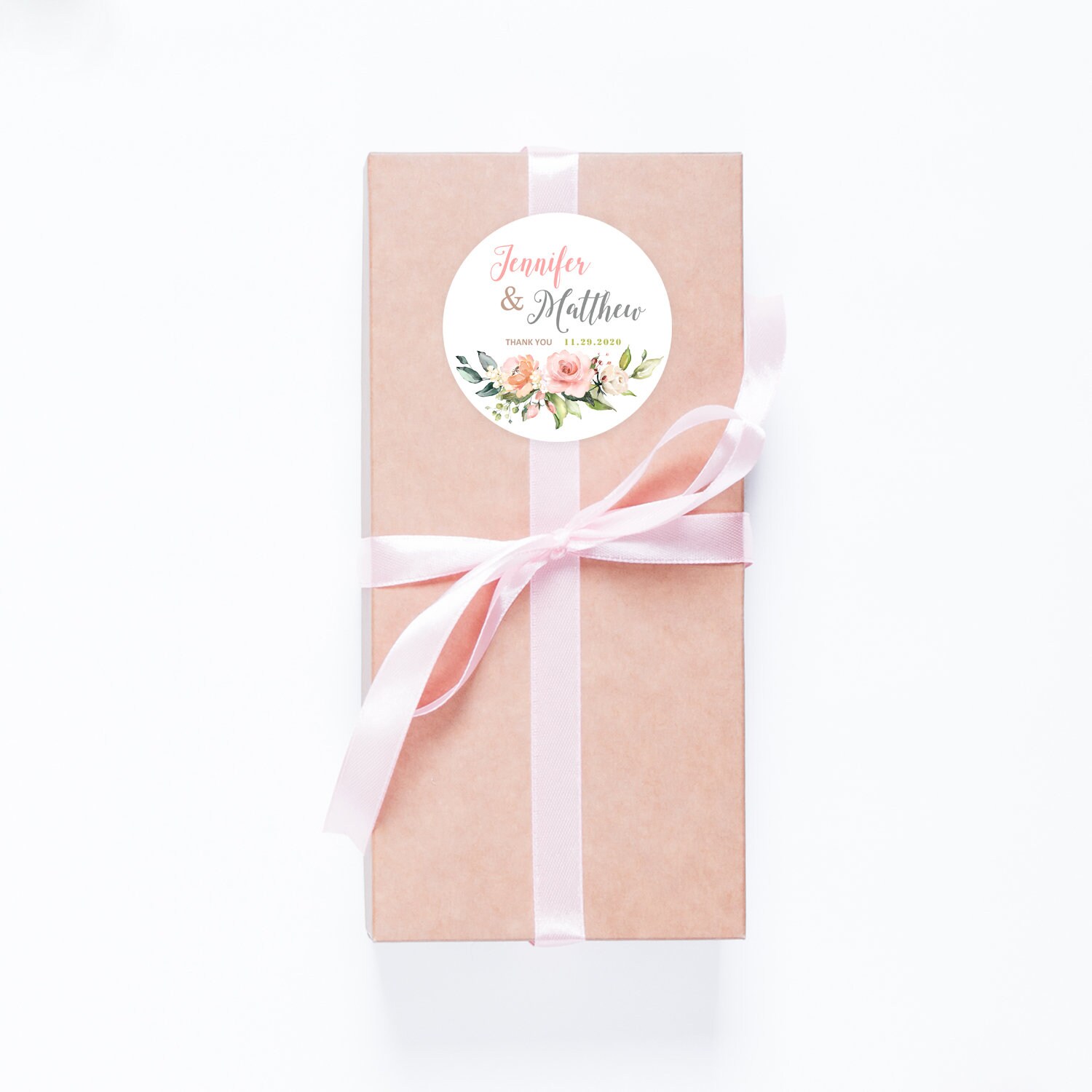 24 Floral Wedding Stickers, Flower Wedding Label, Wedding Favor Sticker ...