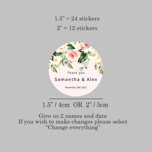 Floral Wedding Stickers, Personalized Labels, Wedding Labels ...