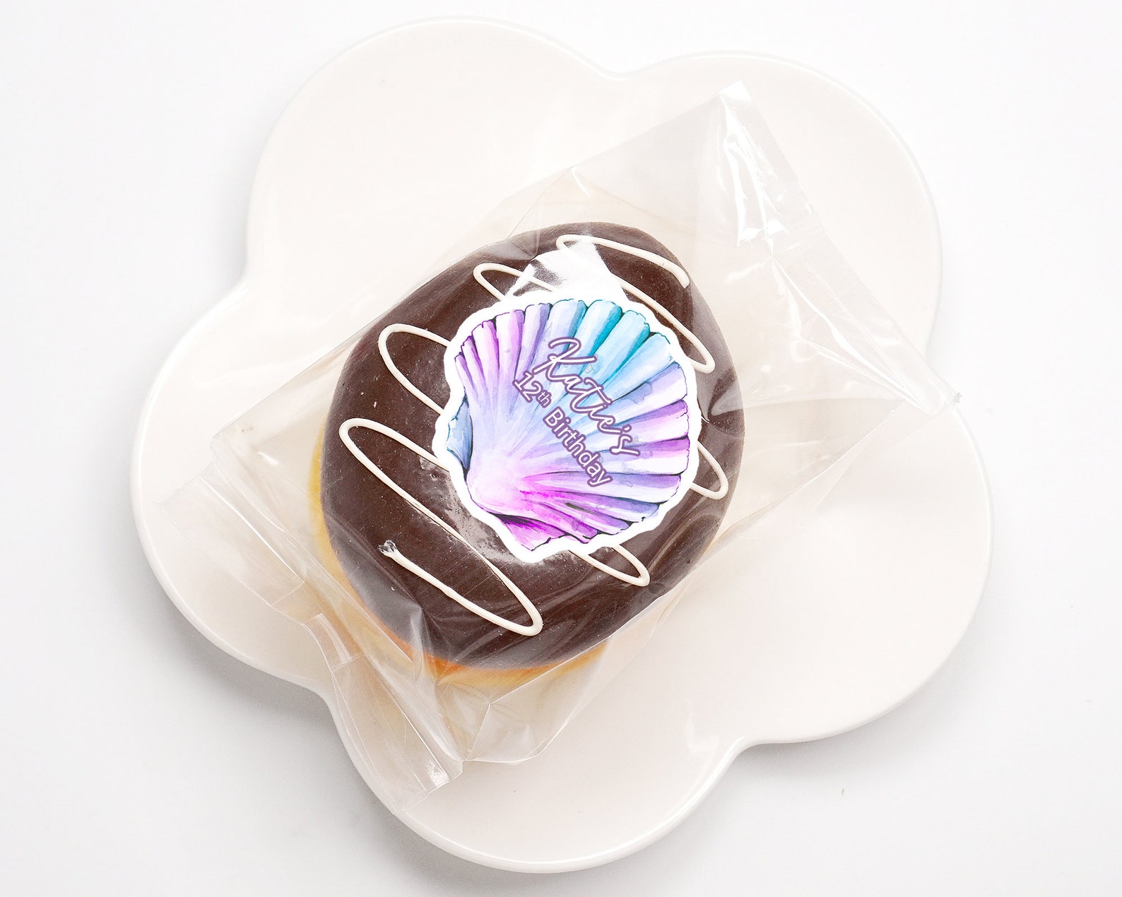 2 Sea Shell Labels Shell Stickers Baby Shower Sticker | Etsy