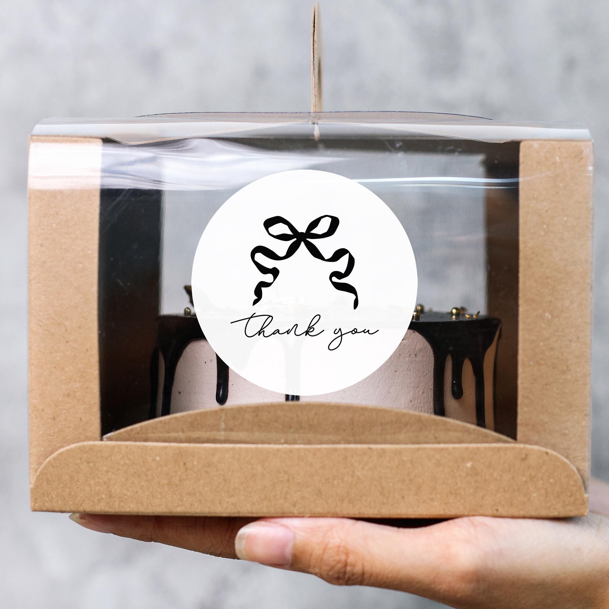 Black Bow Thank You Stickers: Minimalist Elegant Packaging Labels - Etsy