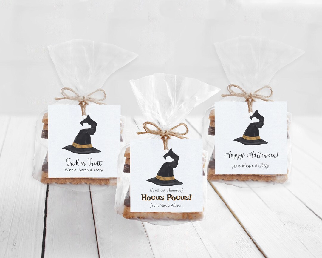 Witch Hat Halloween Gift Tag | Printable Gift Tags - Etsy