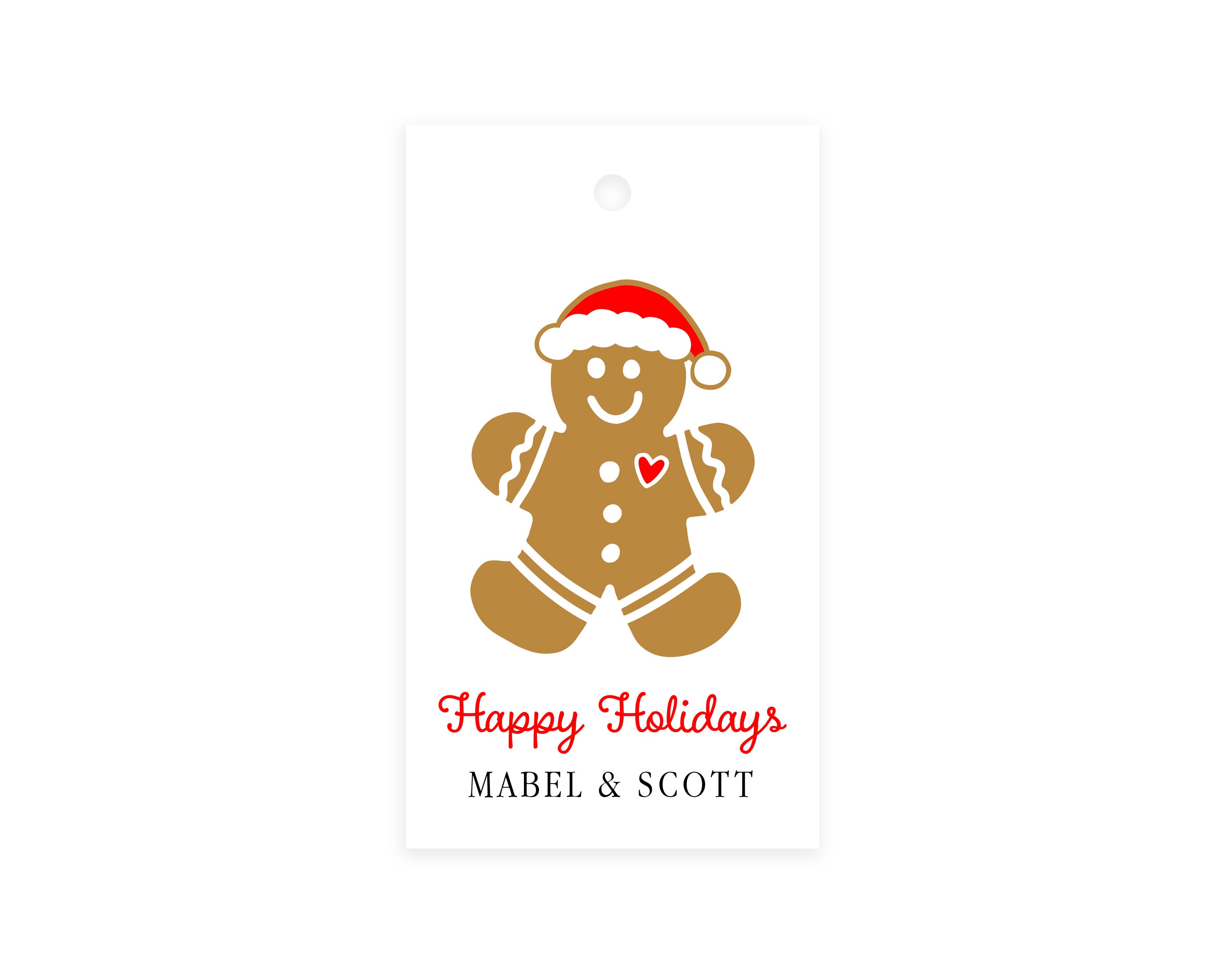 Gingerbread Man Christmas Gift Tags - Etsy UK