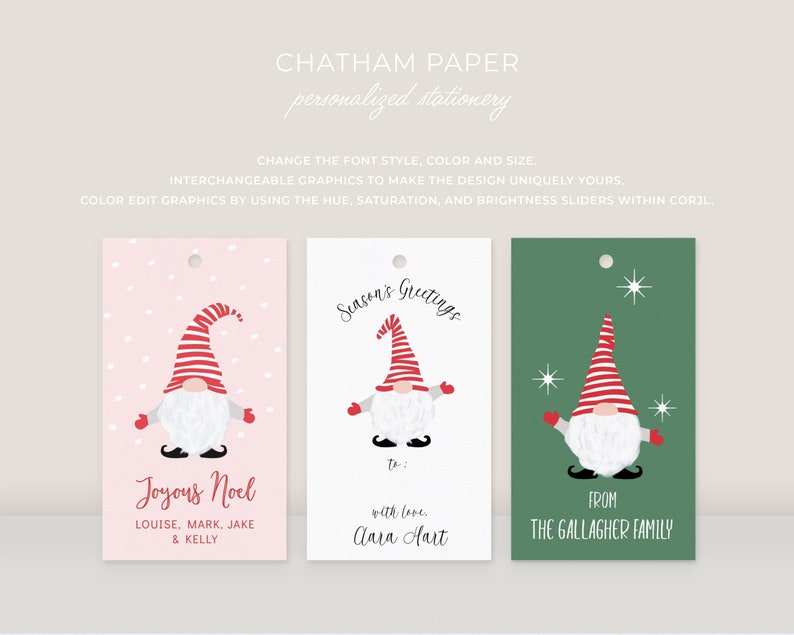 Christmas Gnomes Gift Tags - Etsy