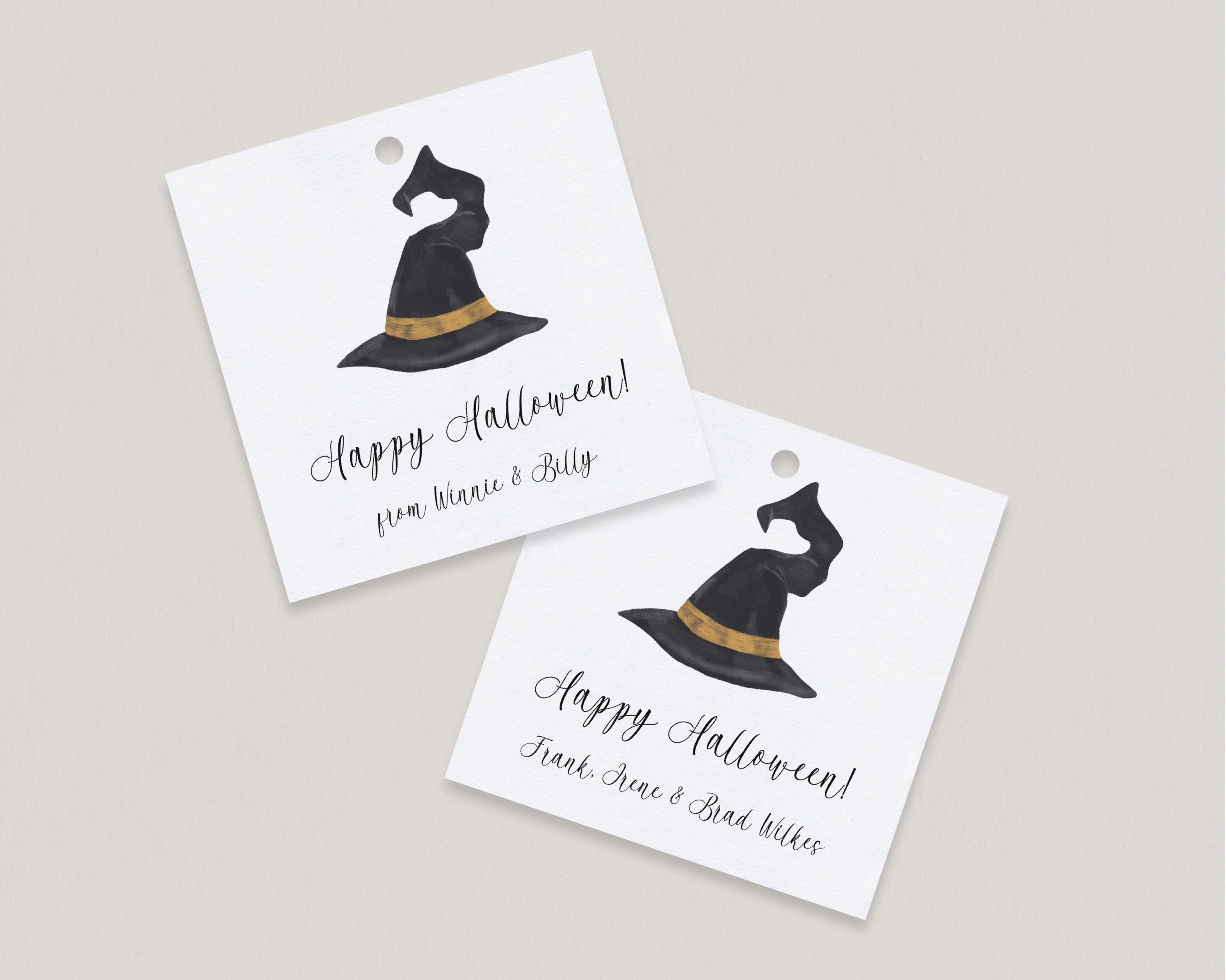 Witch Hat Halloween Gift Tag | Printable Gift Tags - Etsy