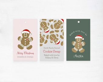 Gingerbread Man Christmas Gift Tag Gift Tag Gingerbread Man Theme - Etsy