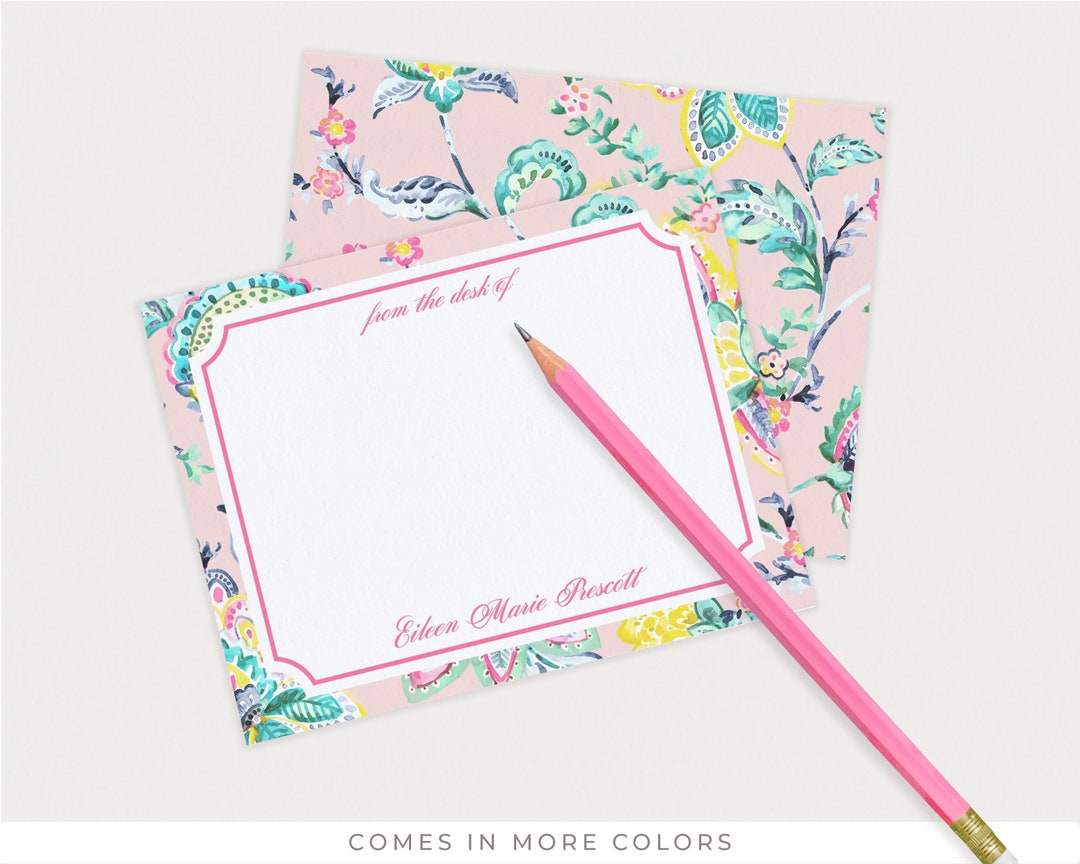 Printable Paisley Notecard Set | Instant Download - Etsy