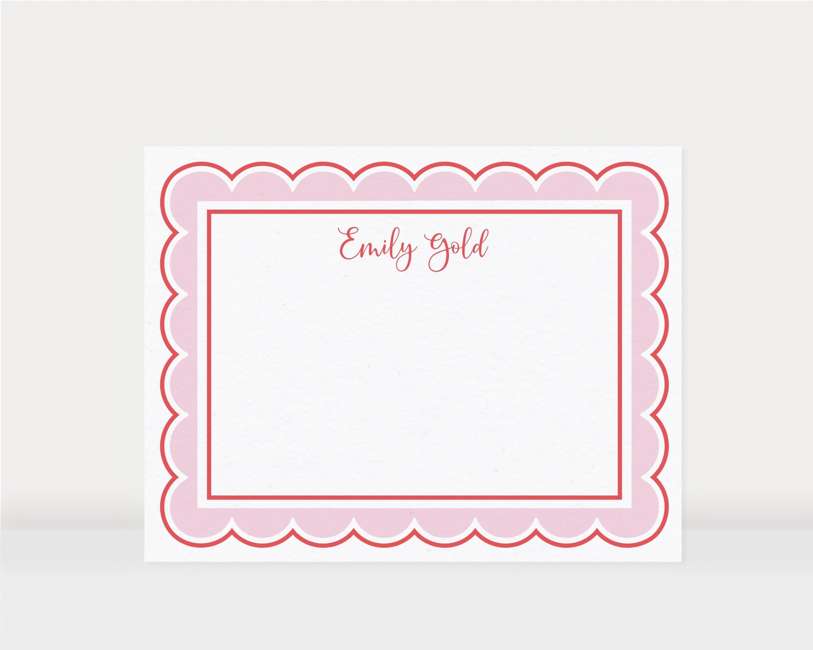Printable Scalloped Notecard Set | Instant Download - Etsy