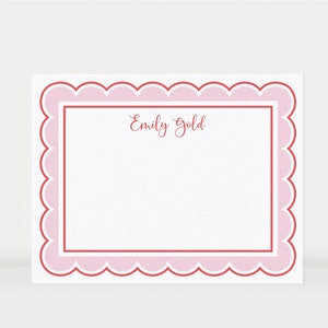 Printable Scalloped Notecard Set | Instant Download - Etsy