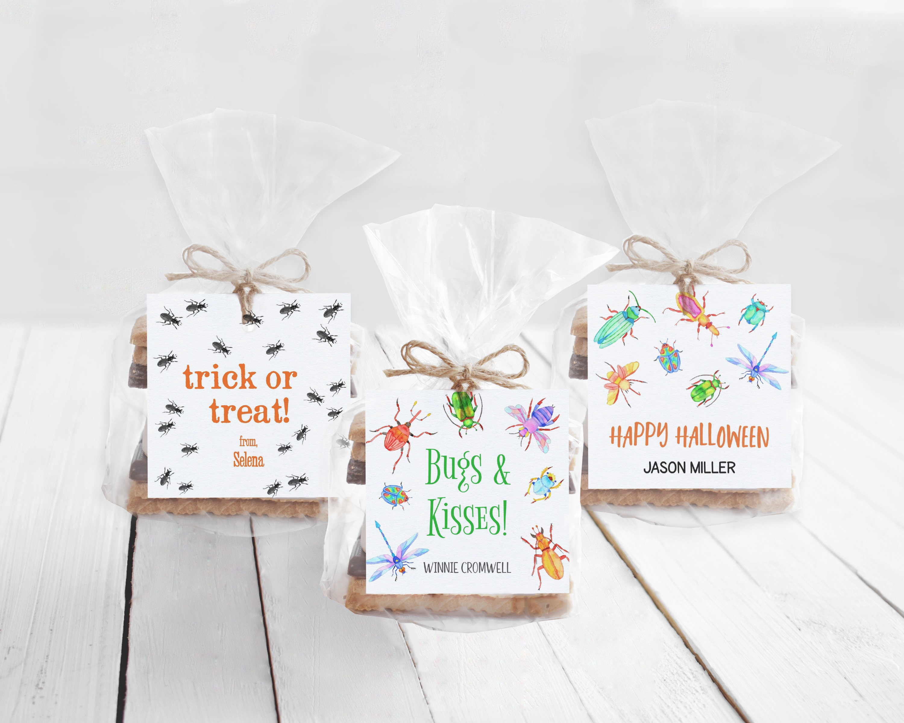 Bugs Halloween Gift Tags Printable Gift Tags - Etsy