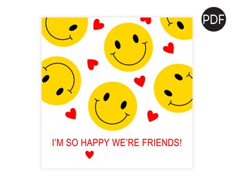 Smiley Face Valentine Cards - Etsy