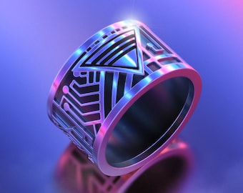 Geek Wedding Ring Circuit Board Ring Programmer Gift | Etsy