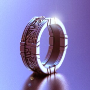 Cyberpunk Ring, Geek Wedding Ring, Circuit Board Ring, Retrowave ...