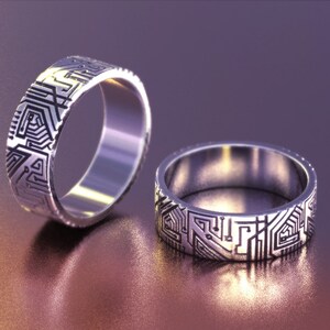Geek Wedding Ring, Circuit Board Ring, Programmer Gift, Computer Nerd ...