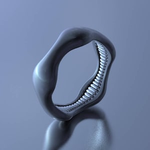 Alien Ring, Sci Fi Wedding Ring, Geek Wedding Ring, Gamer Ring, Gothic ...