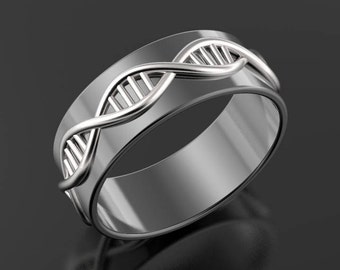 dna ring dna wedding ring geek wedding ring science ring | Etsy