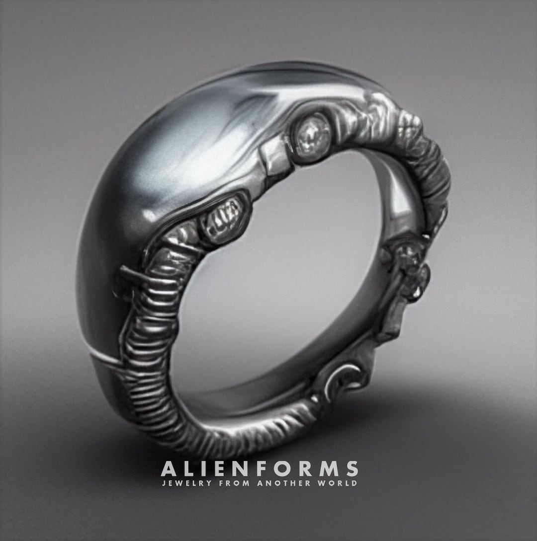 Gothic Ring, Aliens Ring, Geek Ring, Sci Fi Ring, Cyberpunk Ring, Gamer ...