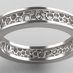 Geek Wedding Ring Set, Voronoi Ring, Mathematical Ring, Math Ring, Cool ...
