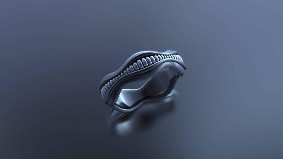 Sci Fi Ring Alien Ring Geek Ring Gamer Ring Futuristic - Etsy
