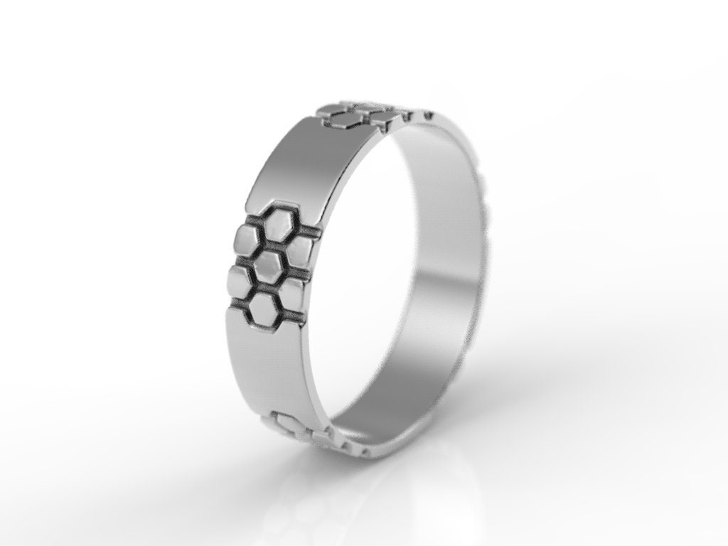 Gamer Wedding Ring Futuristic Wedding Band Geek Wedding - Etsy